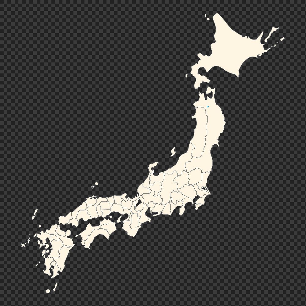 Japan map png illustration, transparent | Free PNG - rawpixel