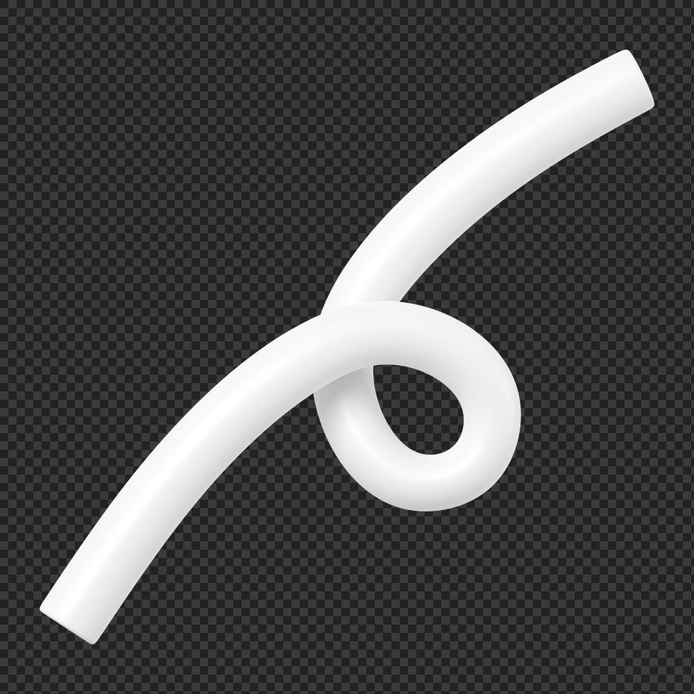 3D white squiggle png, abstract | Free PNG - rawpixel