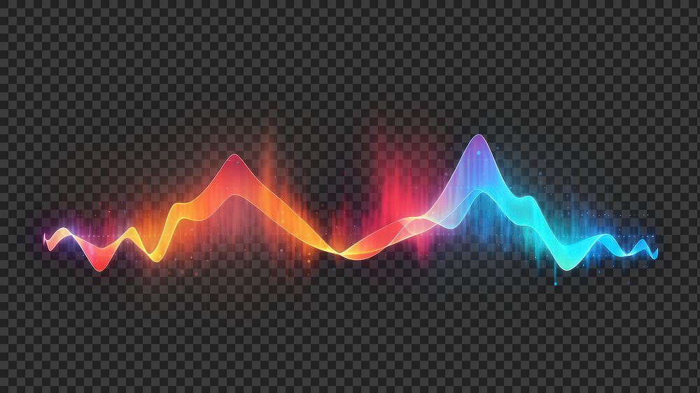 PNG rainbow sound wave effect, | Free PNG - rawpixel