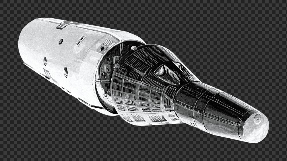 Vintage spaceship png illustration, transparent | Premium PNG - rawpixel