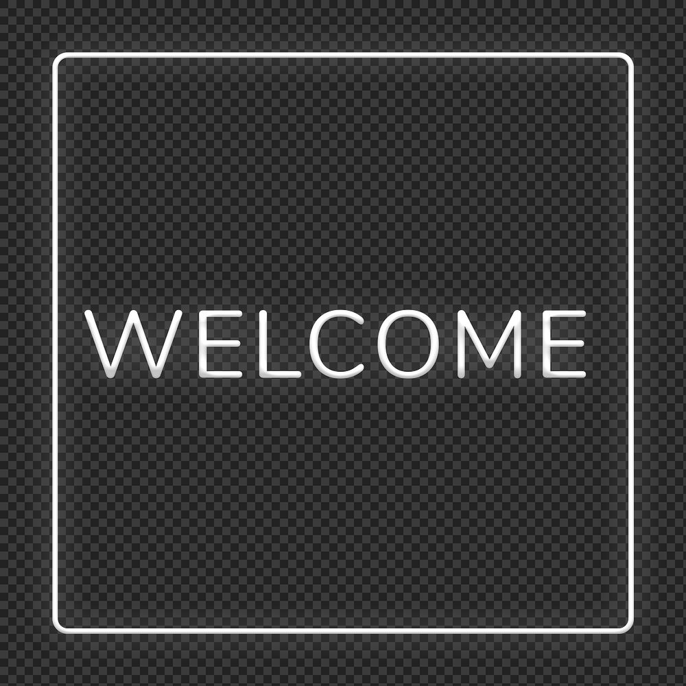 Retro gray welcome frame png | Free PNG - rawpixel
