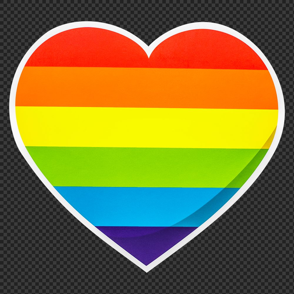 Rainbow heart lgbtq icon design | Premium PNG Sticker - rawpixel