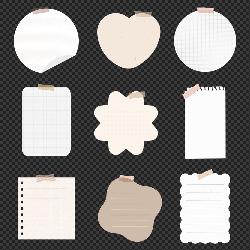 Sticky note png element set, | Premium PNG - rawpixel