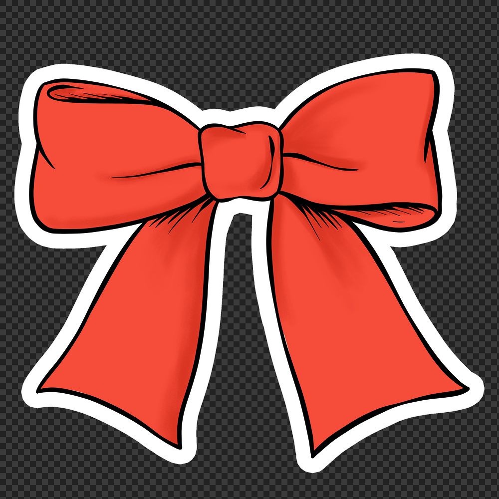 Red ribbon sticker design element | Free PNG Sticker - rawpixel