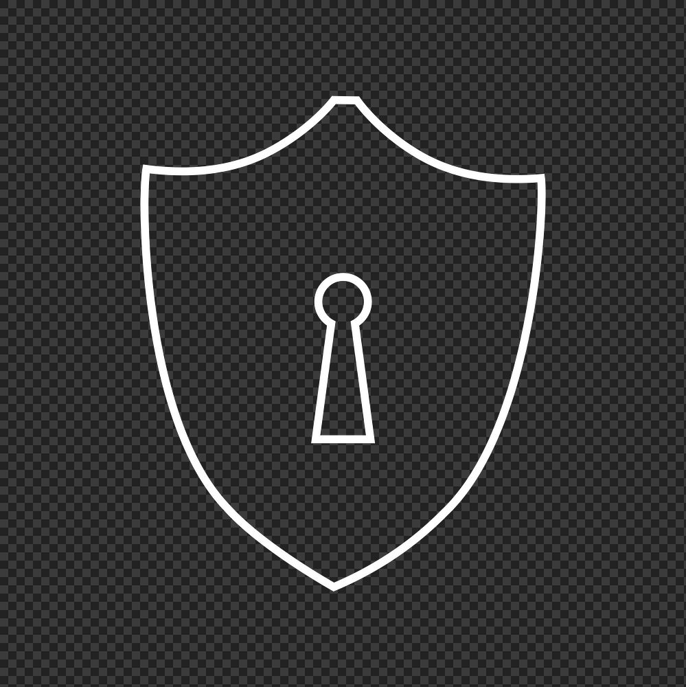 Shield lock icon png in white | Free Icons Sticker - rawpixel