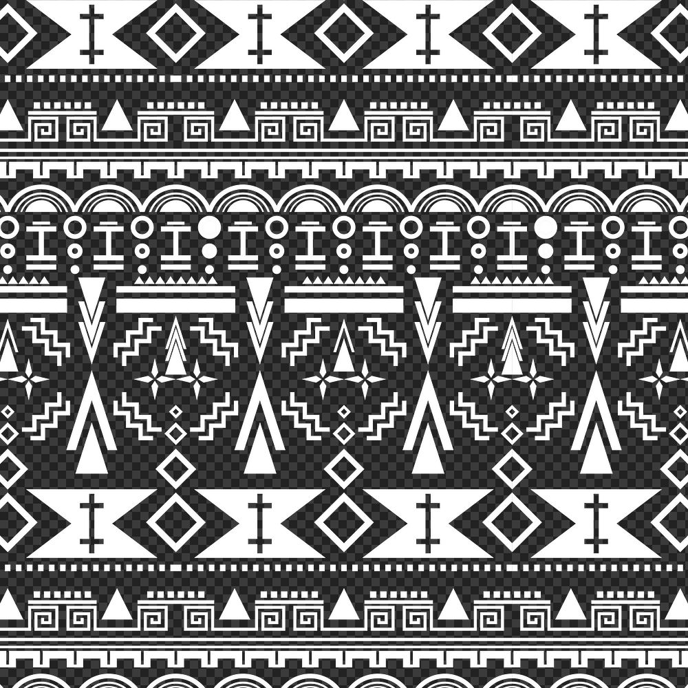 White ethnic pattern png, transparent | Free PNG - rawpixel