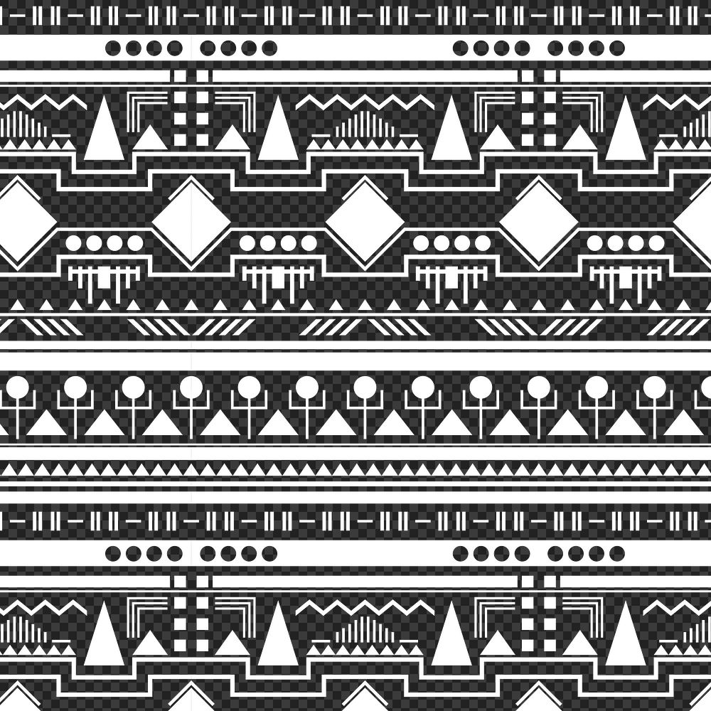 Tribal png seamless pattern, transparent | Free PNG - rawpixel