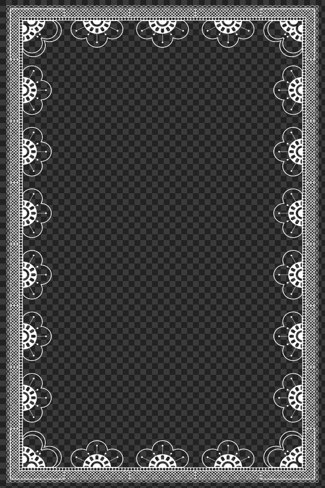 Floral lace frame png transparent, | Free PNG - rawpixel