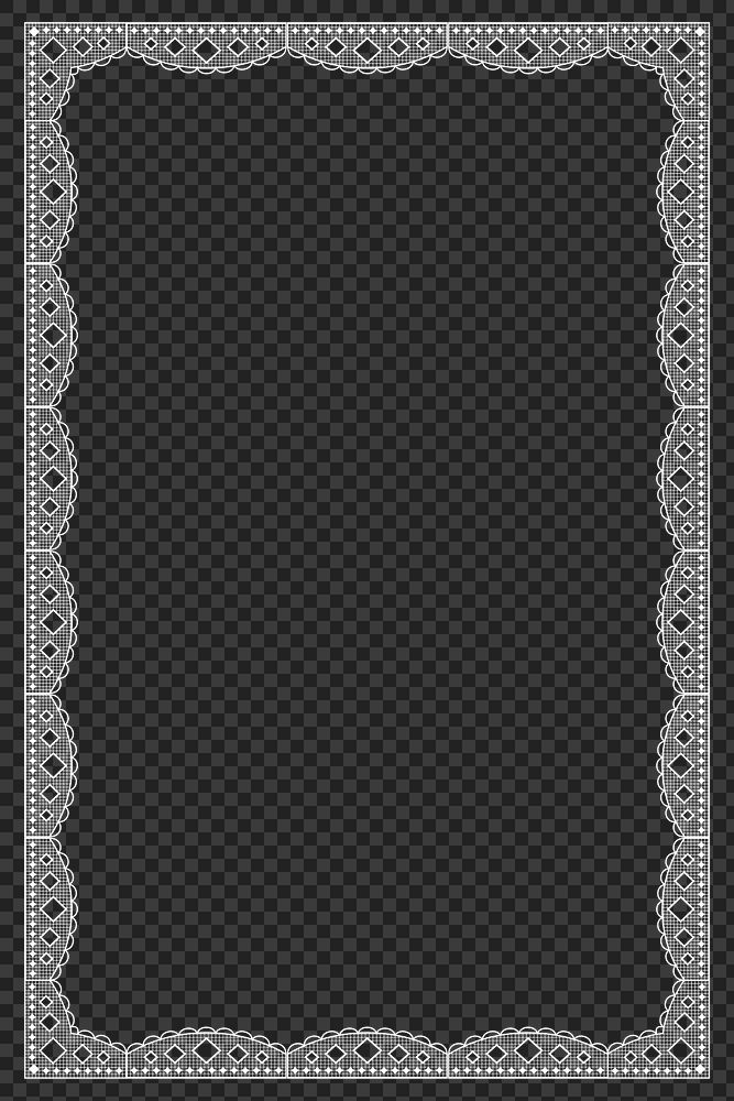 Vintage lace frame png transparent, | Premium PNG - rawpixel