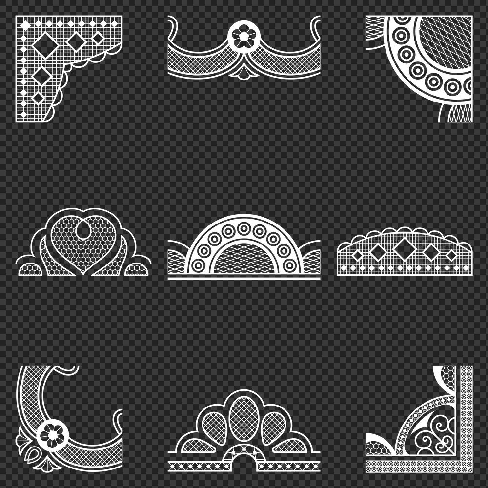Elegant lace corner png border, | Premium PNG - rawpixel