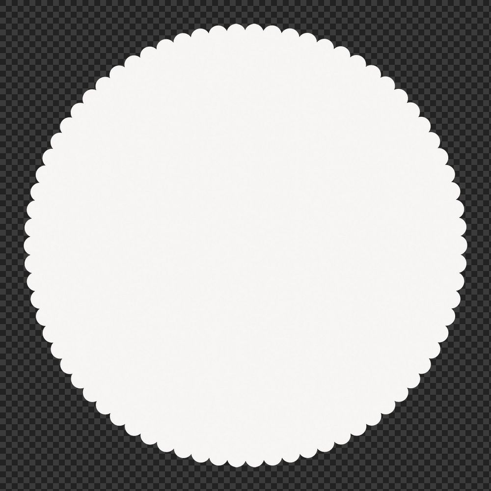 Scalloped circle png sticker, simple | Free PNG - rawpixel