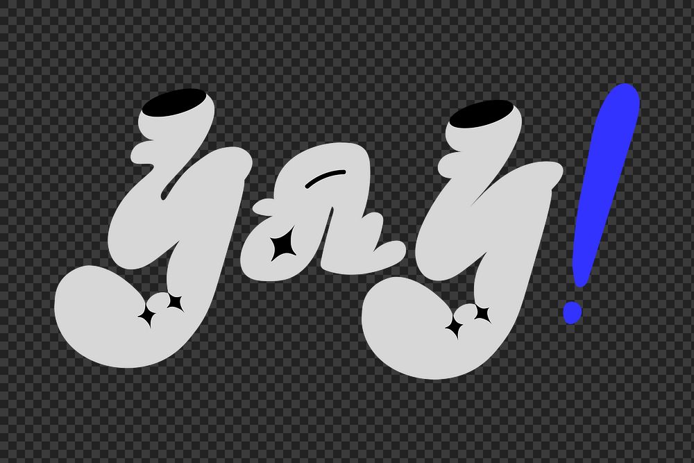 Bold yay! png word sticker | Free PNG Sticker - rawpixel