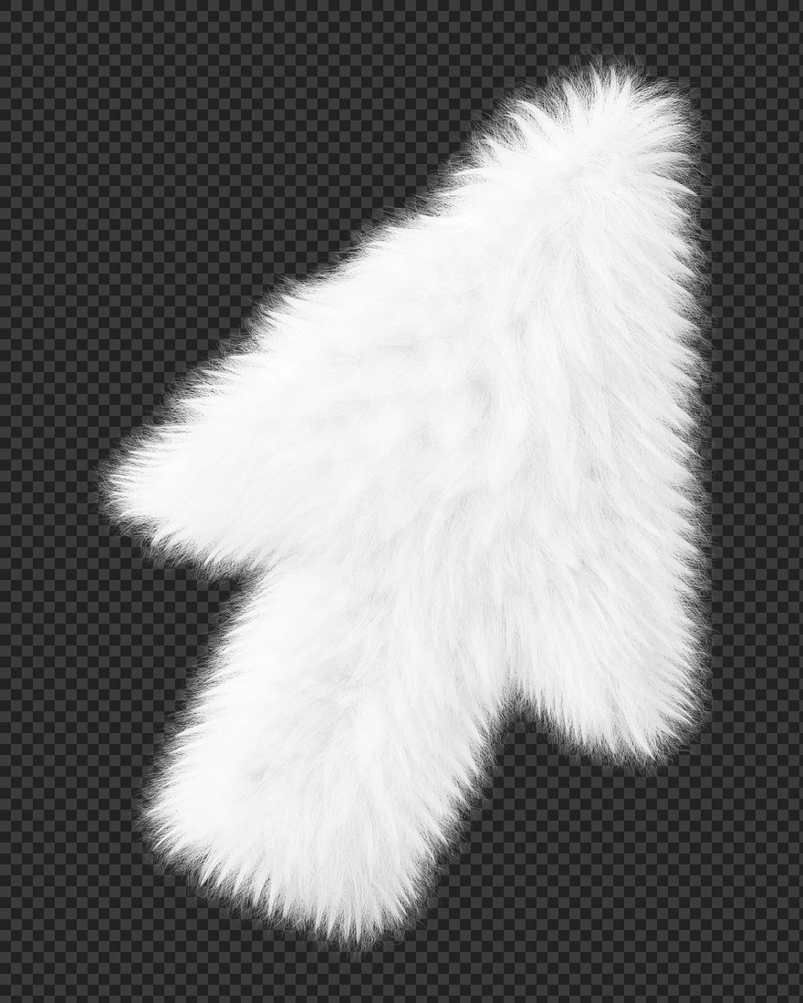 White arrow png fluffy 3D | Premium PNG - rawpixel