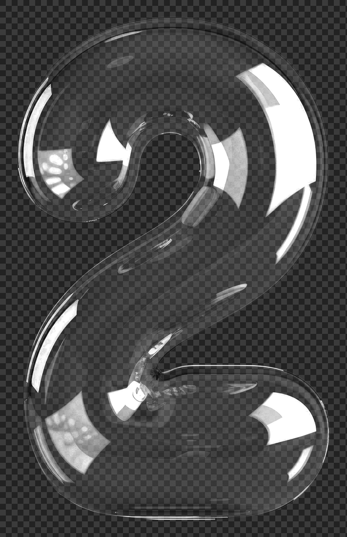 Number letter 2 white glass | Premium PNG - rawpixel