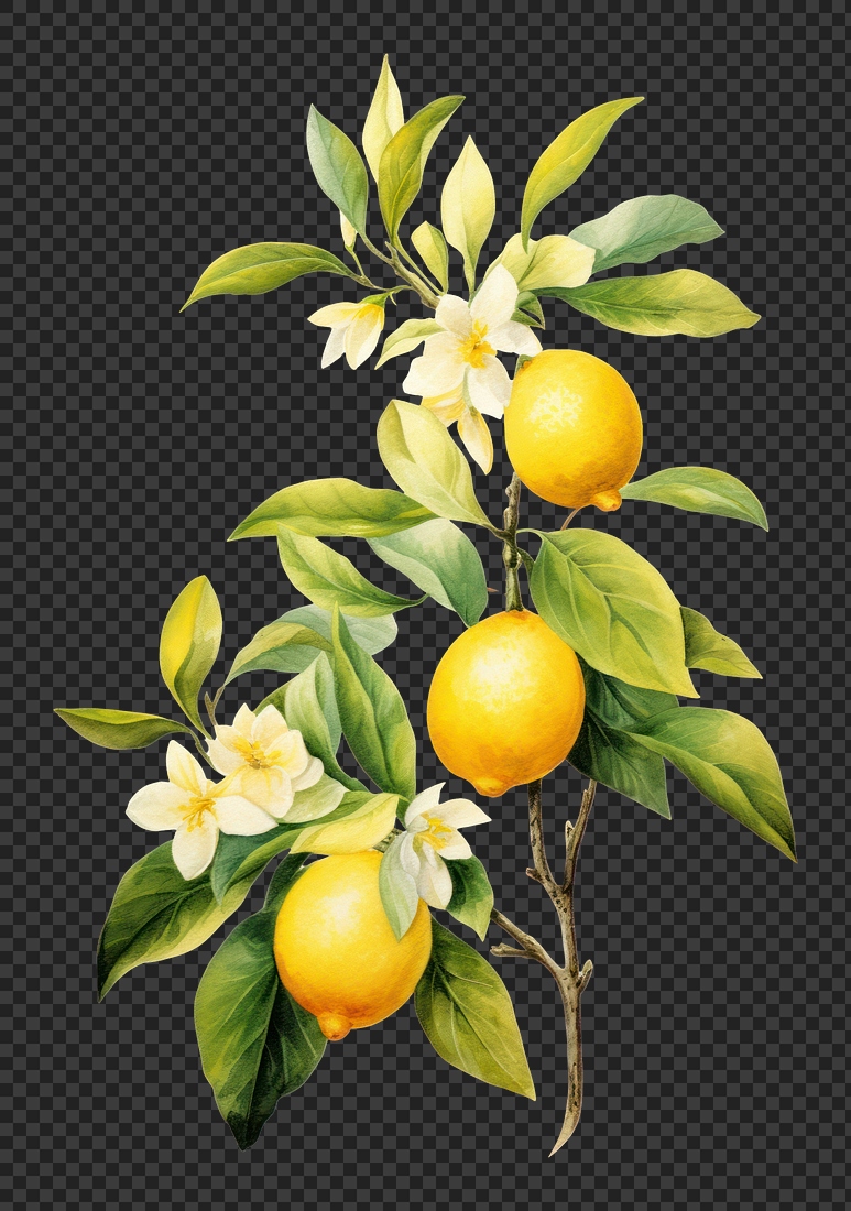 PNG Lemon branch botanical fruit | Free PNG - rawpixel