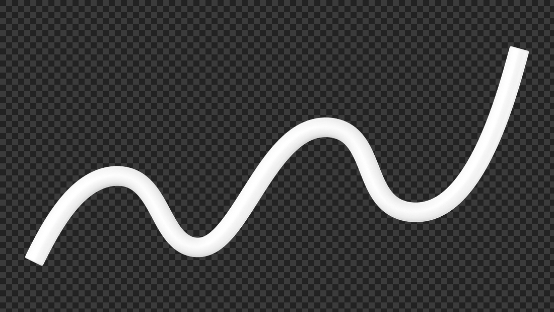 3D white squiggle png, wavy | Premium PNG - rawpixel