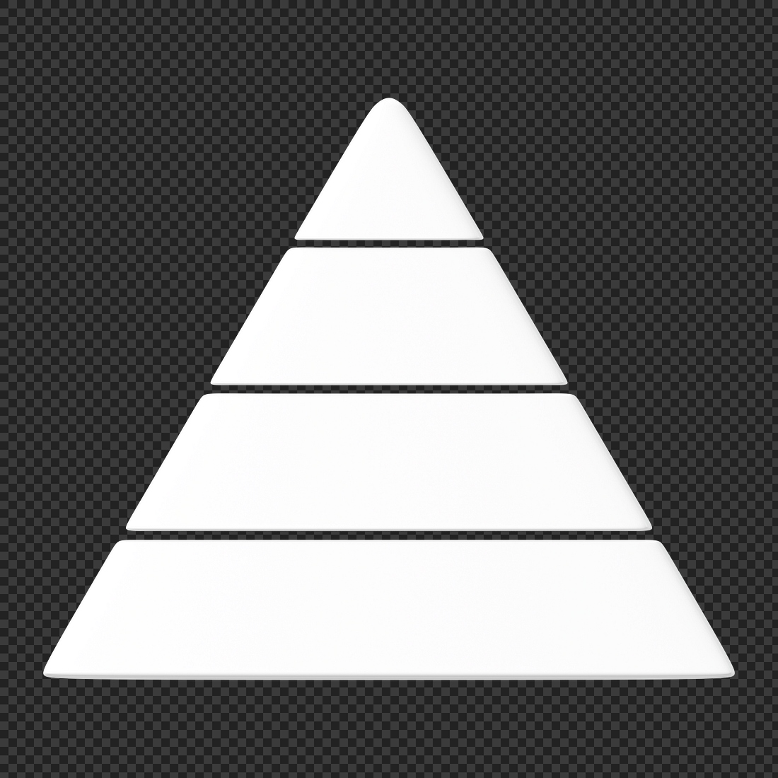 3D white hierarchy png triangle | Free PNG - rawpixel