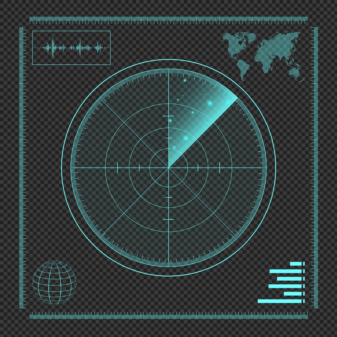 Futuristic radar scan png, military | Premium PNG - rawpixel