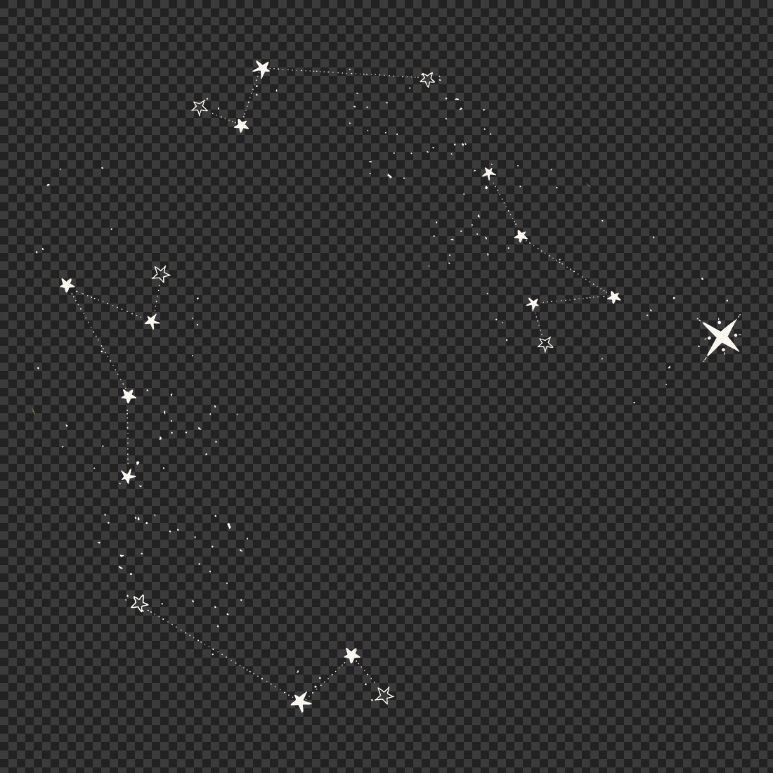 PNG Sparkly stars, constellations graphic, | Premium PNG - rawpixel