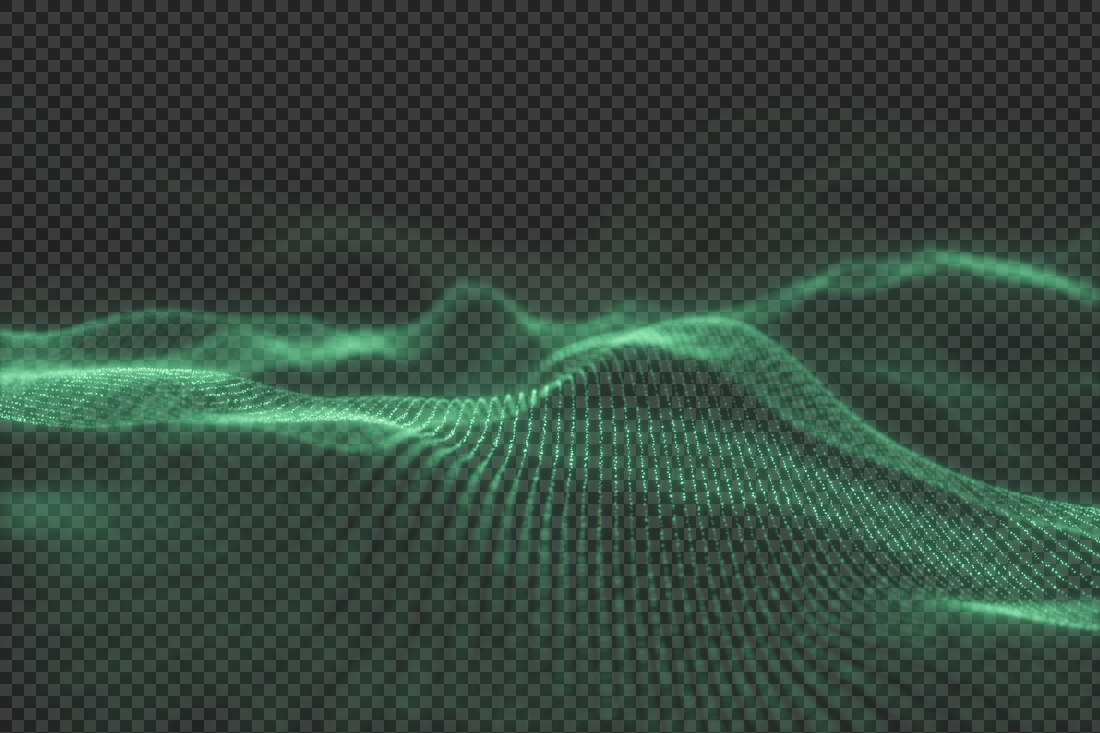 Digital green wave png, transparent | Premium PNG - rawpixel