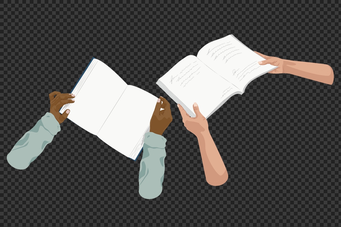 Book reading png, aesthetic illustration, | Free PNG - rawpixel