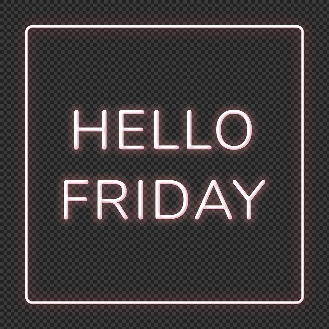 Neon frame Hello Friday png | Free PNG - rawpixel