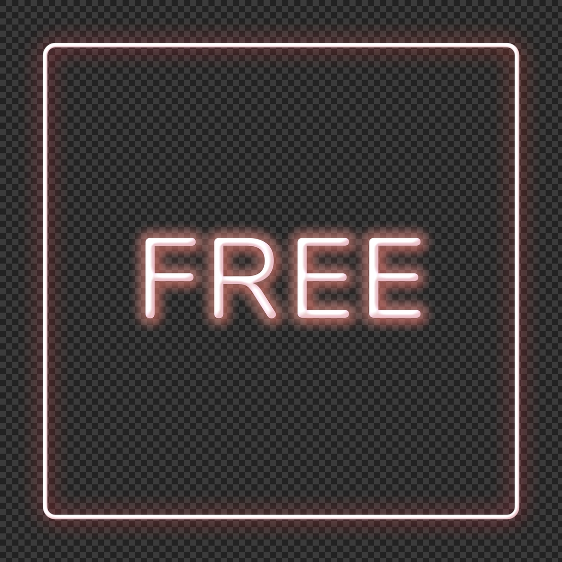 Pink neon word FREE typography | Premium PNG - rawpixel