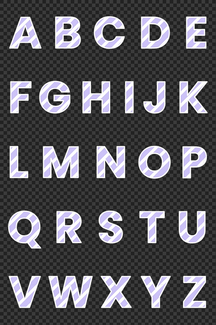 Abc letter set typography png | Premium PNG - rawpixel
