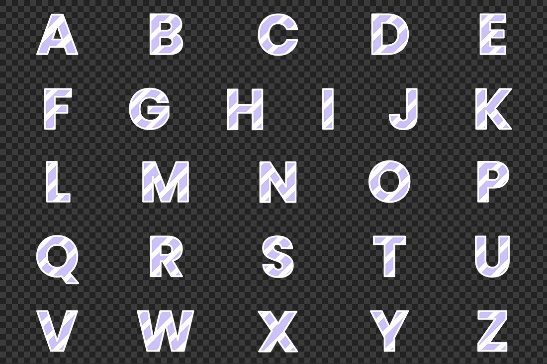 Abc font set illustration png | Premium PNG - rawpixel