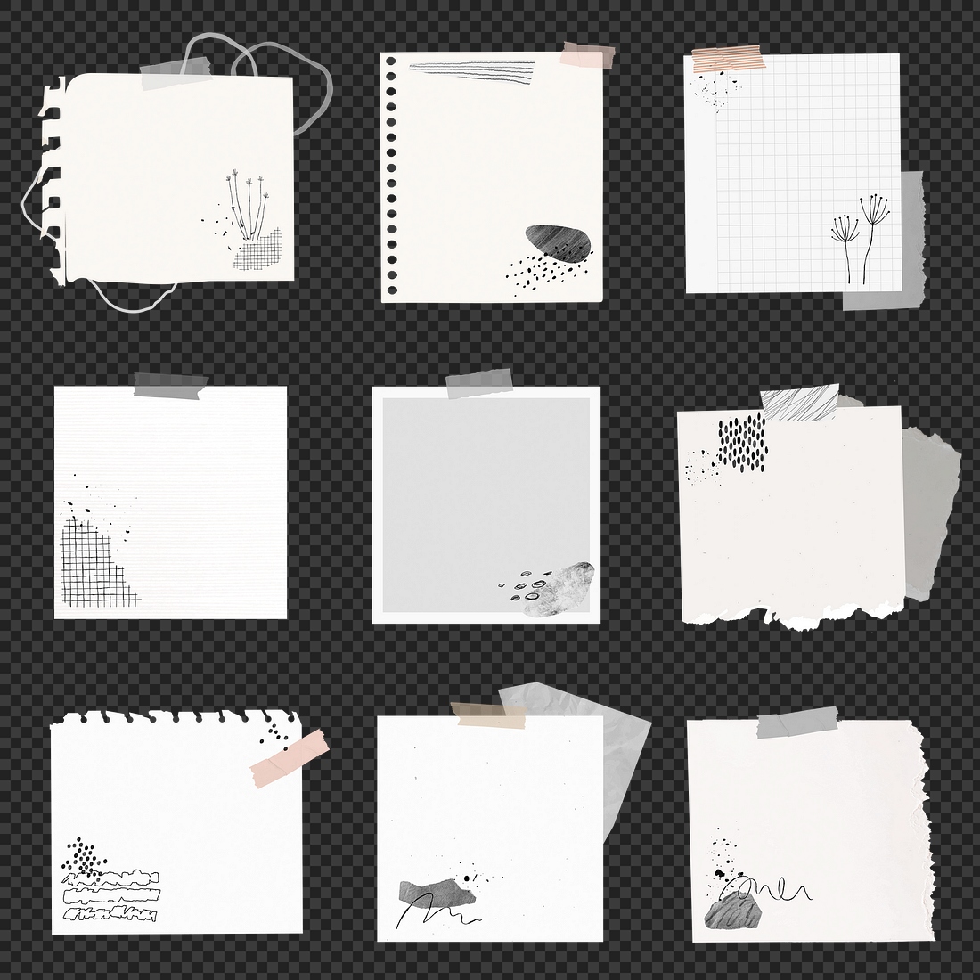 Digital note png element set | Premium PNG - rawpixel