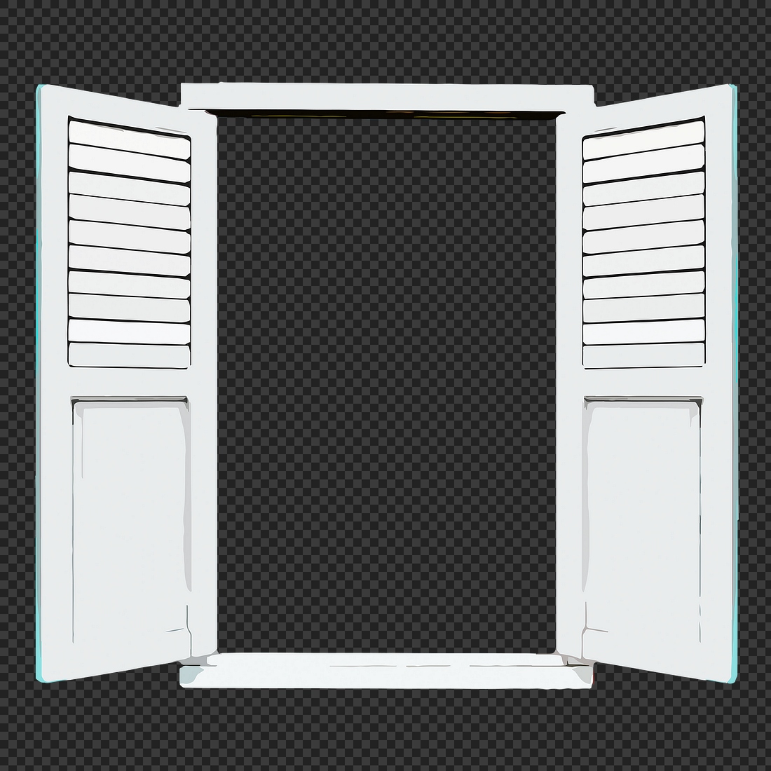 Opened window png clipart, wooden | Premium PNG - rawpixel