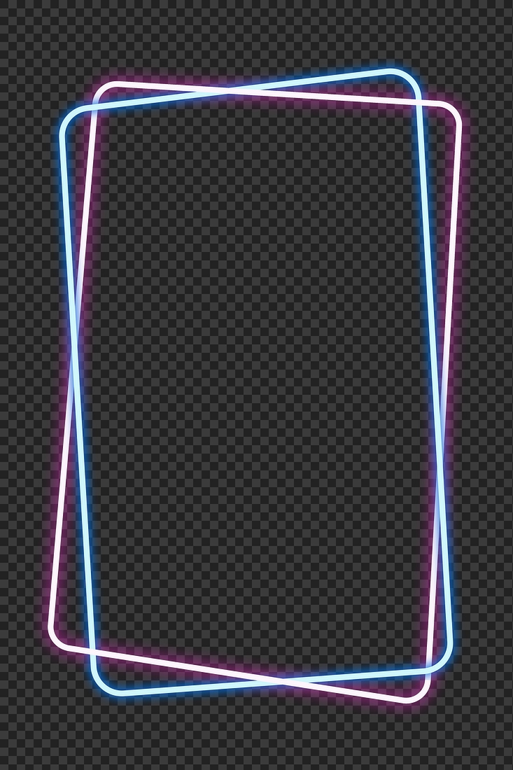 Pink and blue neon frame | Premium PNG - rawpixel