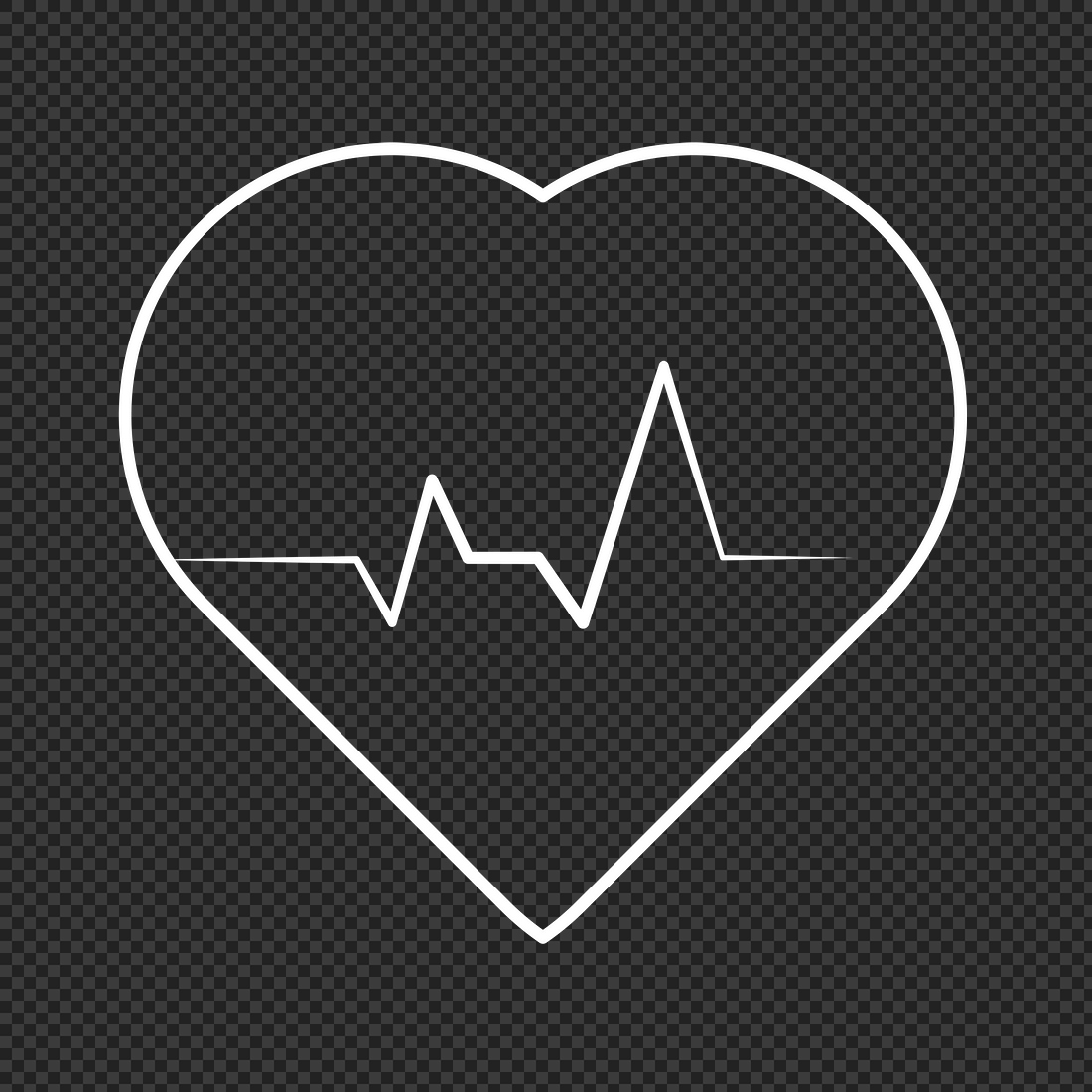 White heart pulse icon png | Premium Icons Sticker - rawpixel