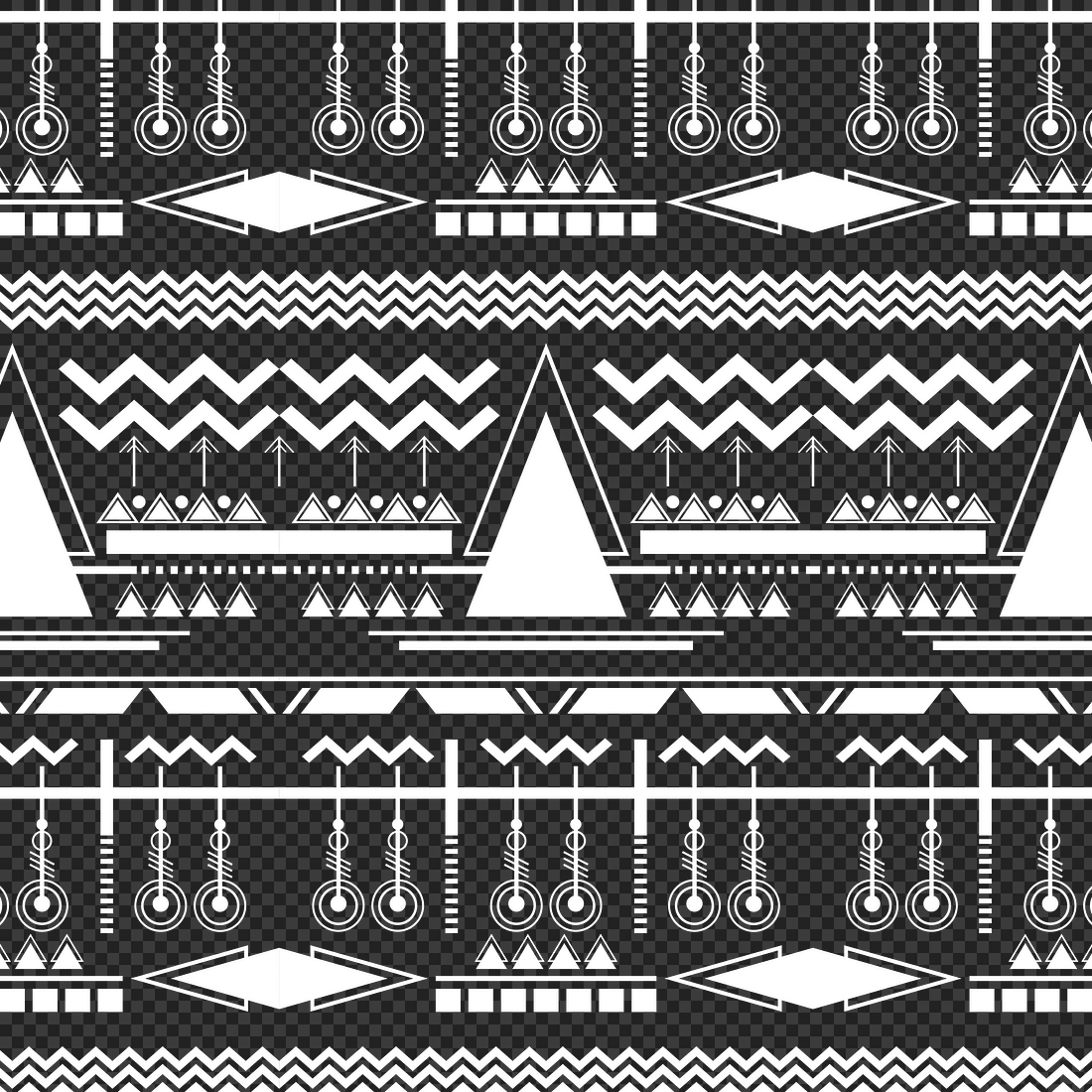 White tribal pattern png, transparent | Free PNG - rawpixel