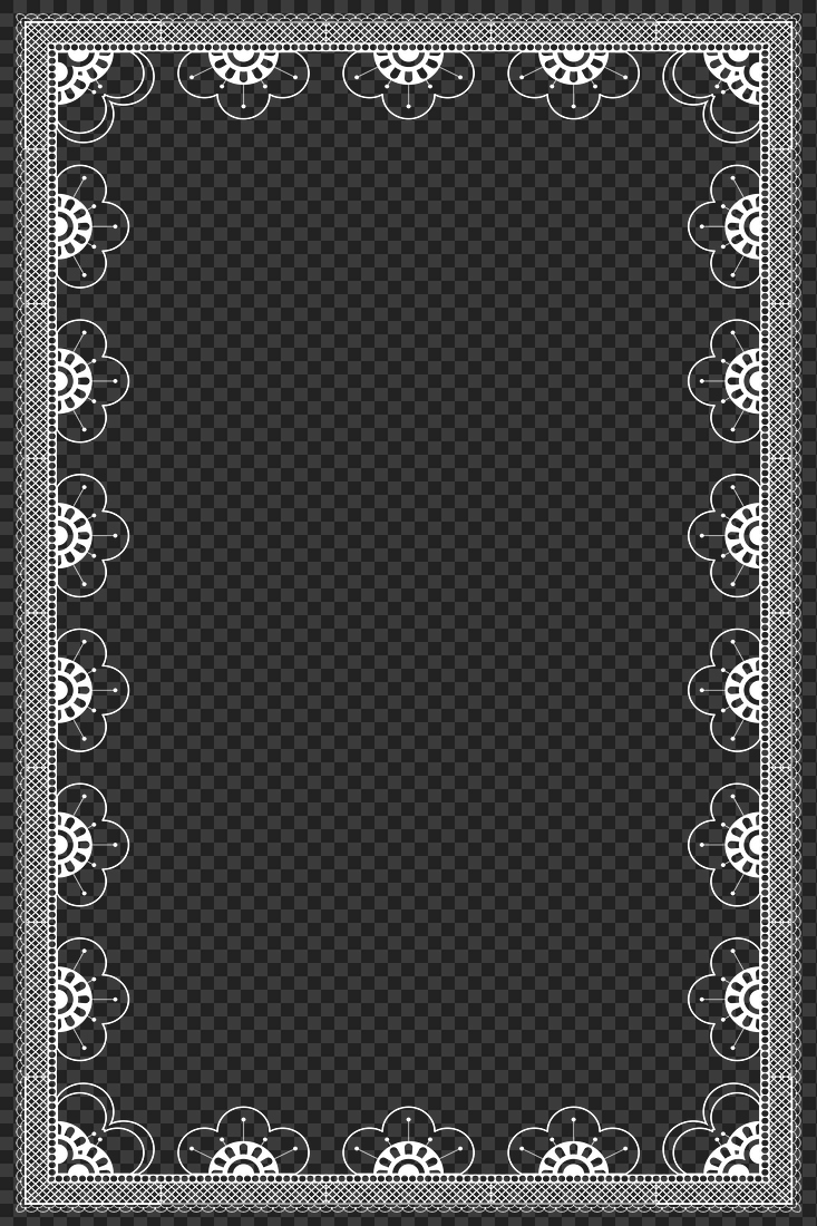 Floral lace frame png transparent, | Premium PNG - rawpixel