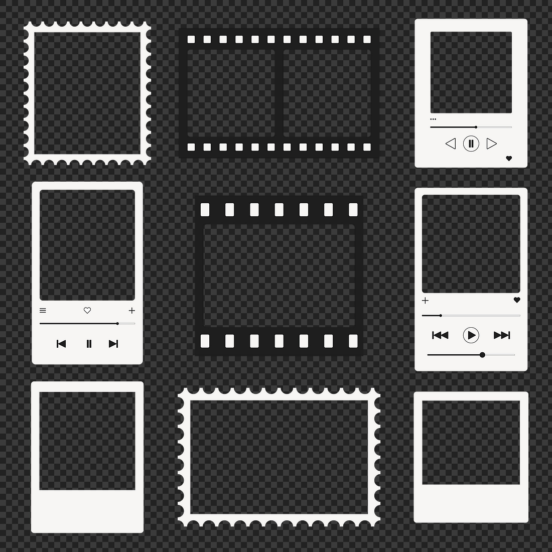 Simple photo png frame stickers, | Premium PNG - rawpixel