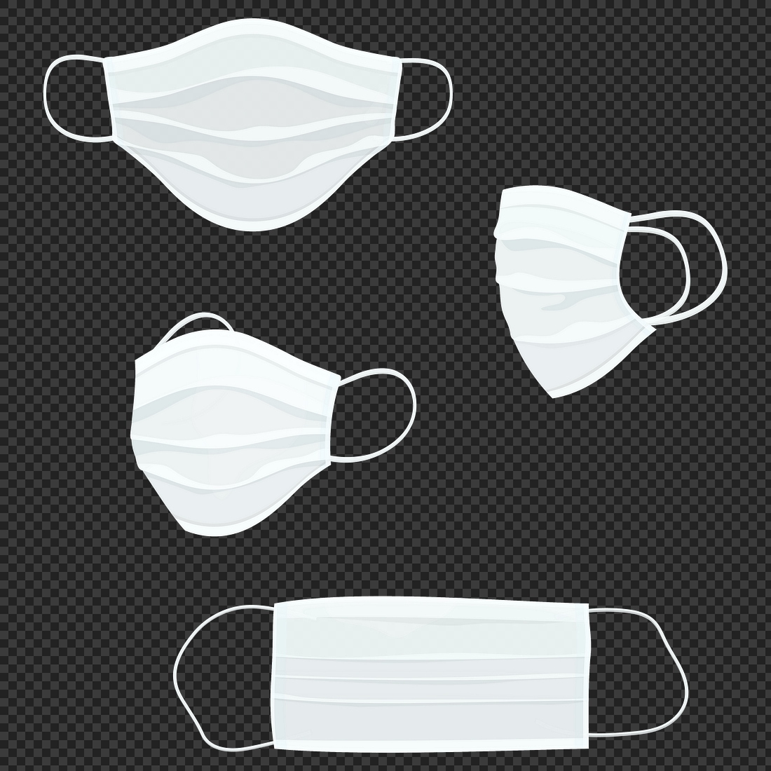Surgical face mask set transparent | Premium PNG - rawpixel