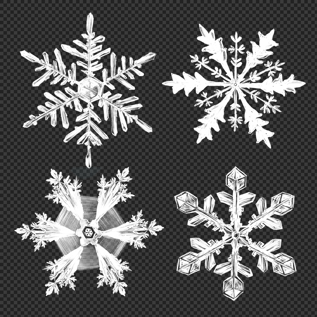 Snowflakes png design element set | Premium PNG - rawpixel