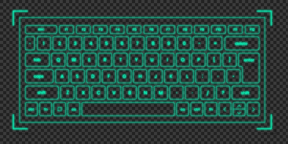 PNG AR keyboard hologram neon | Premium PNG Sticker - rawpixel