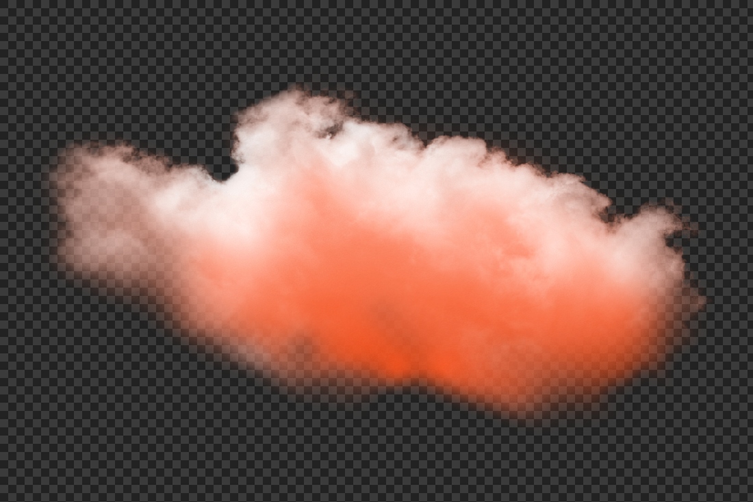 Orange cloud png sticker, sky | Premium PNG - rawpixel