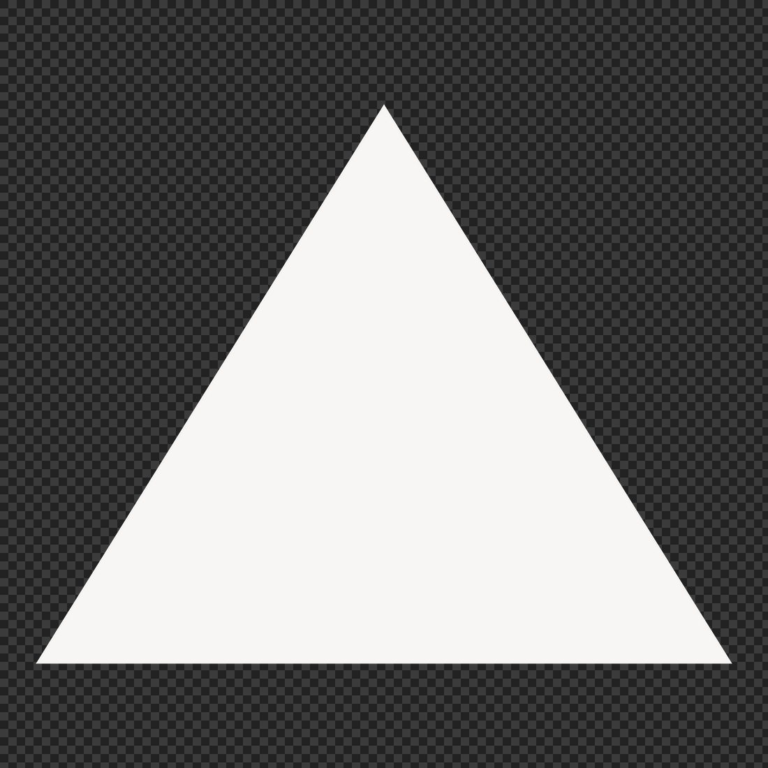 White triangle png sticker, flat | Premium PNG - rawpixel