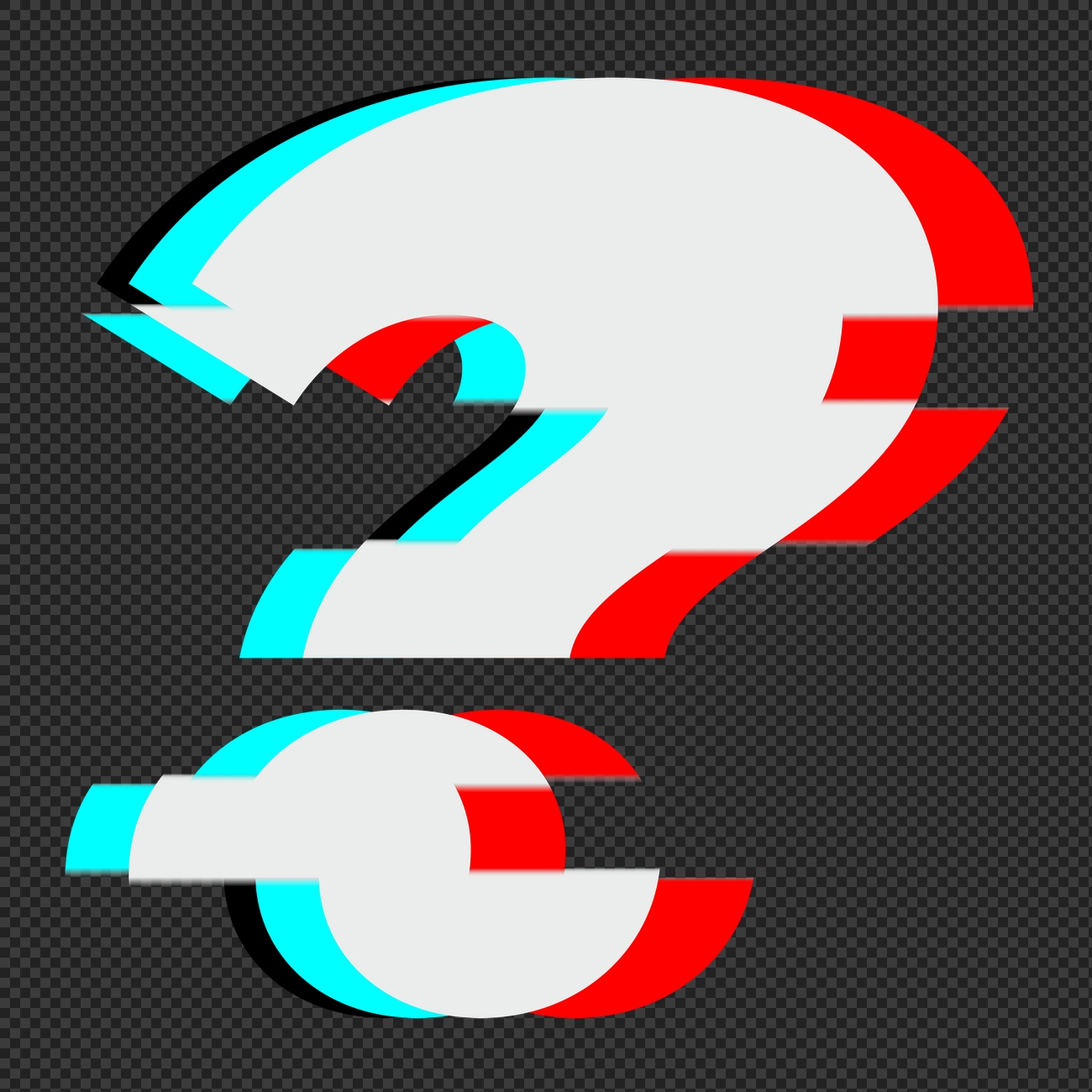 Question mark png glitch sign, | Free PNG - rawpixel