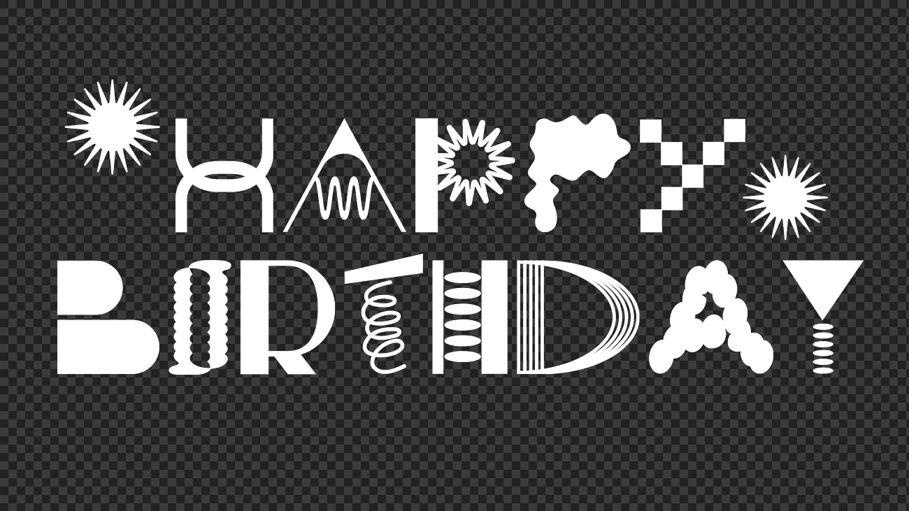 Happy birthday word png abstract | Free PNG - rawpixel