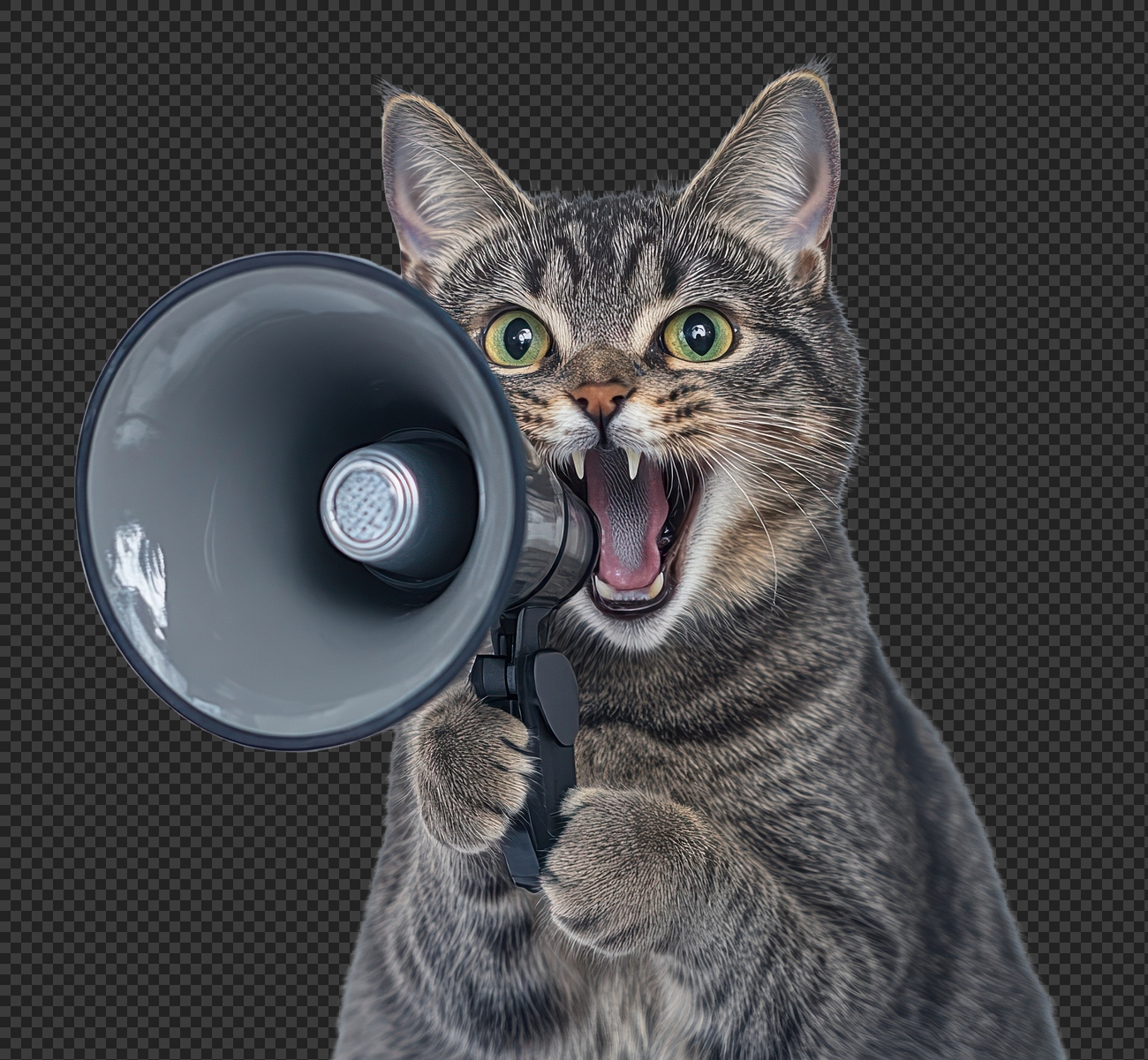 PNG Cat holding megaphone animal | Free PNG - rawpixel