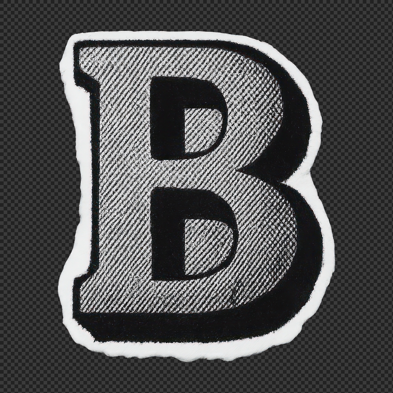 PNG Textured letter B patch | Free PNG - rawpixel