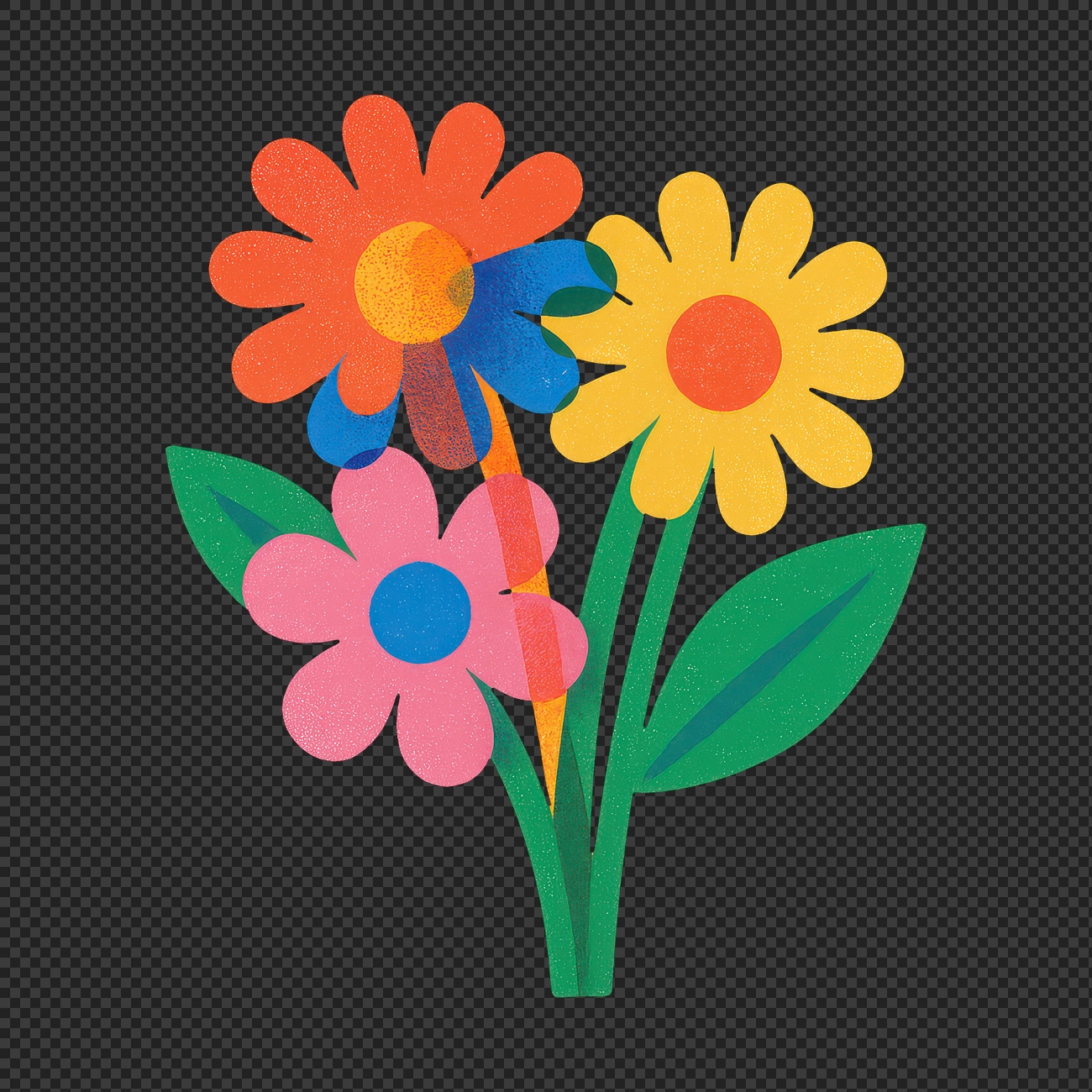 PNG Colorful abstract floral illustration | Free PNG - rawpixel