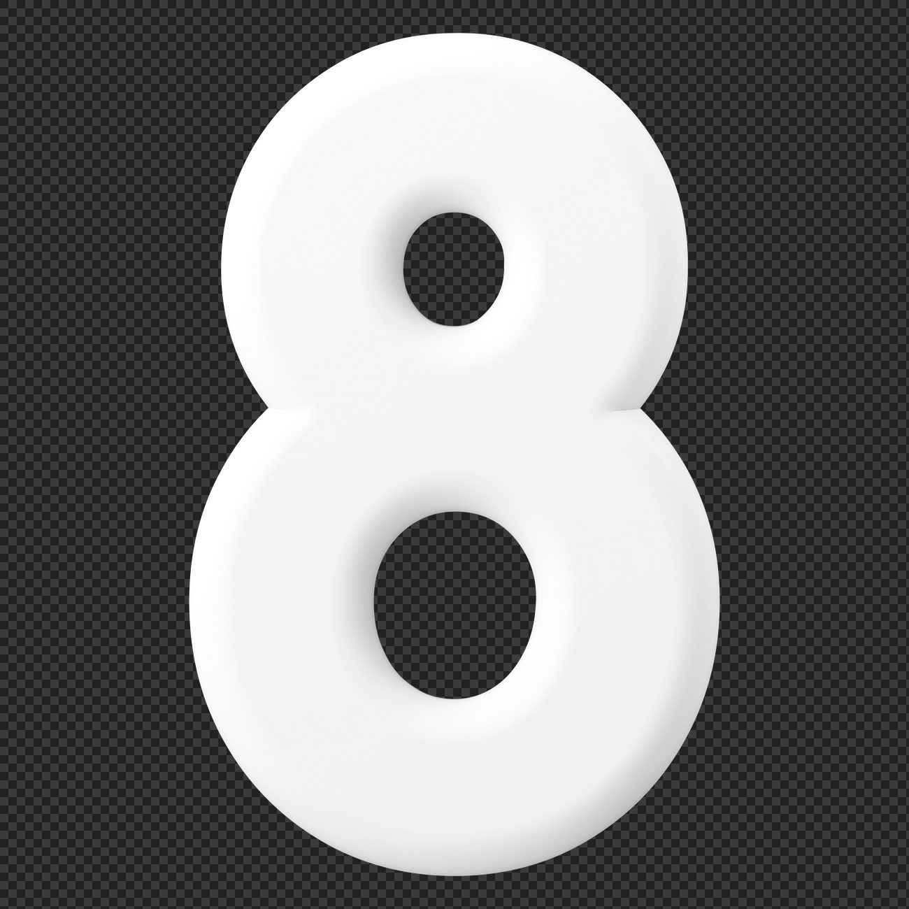 8 number png sticker, 3D | Premium PNG Sticker - rawpixel