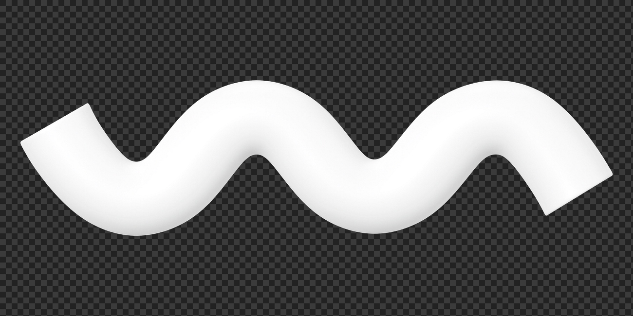 3D white squiggle png, wavy | Premium PNG - rawpixel