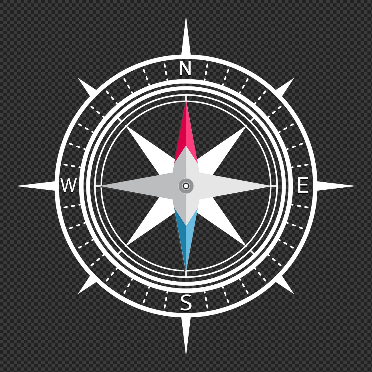 Png outline compass design element, | Premium PNG - rawpixel