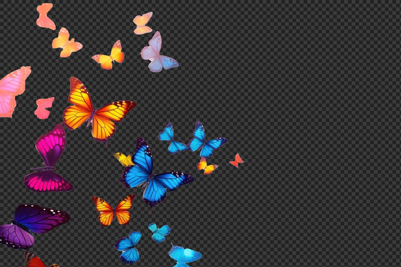 PNG Colorful butterflies flying, transparent | Premium PNG - rawpixel
